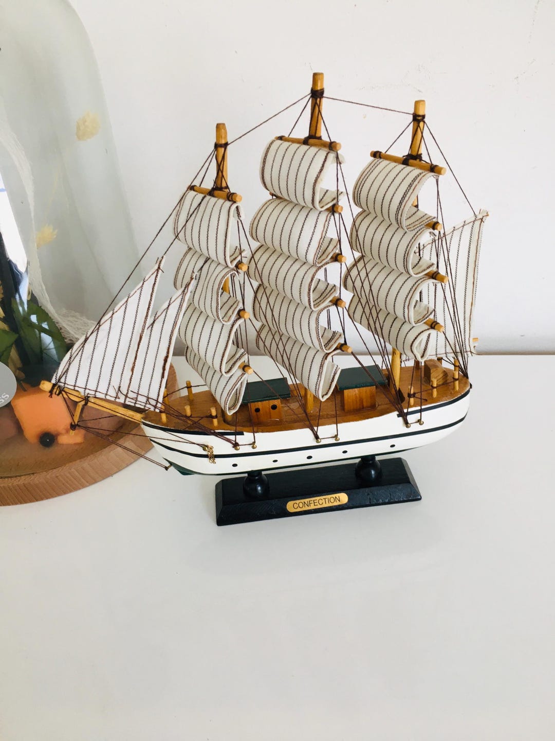 Old Miniature Boat Model Confection 25 Cm - Etsy