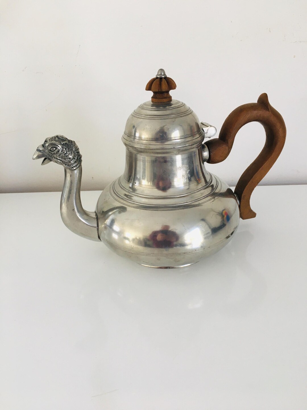 Antique Rivière 56 Colonial Teapot in Vintage Tinplate - Etsy