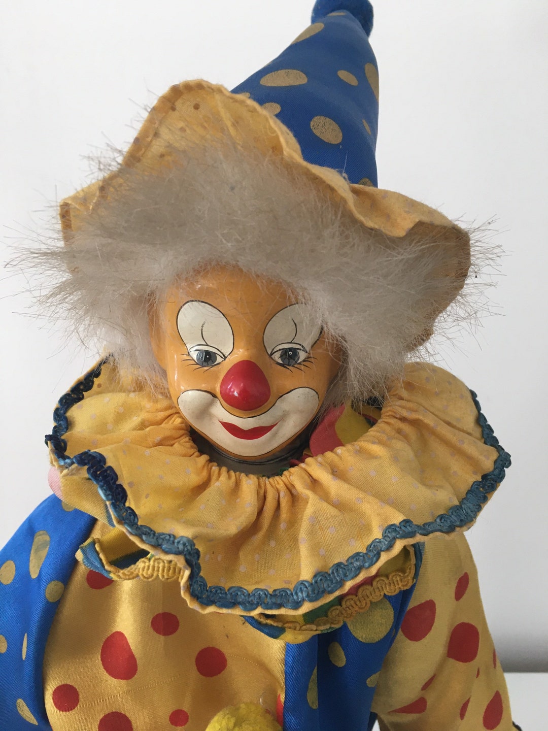 Old Vintage Earthenware Clown on Base - Etsy