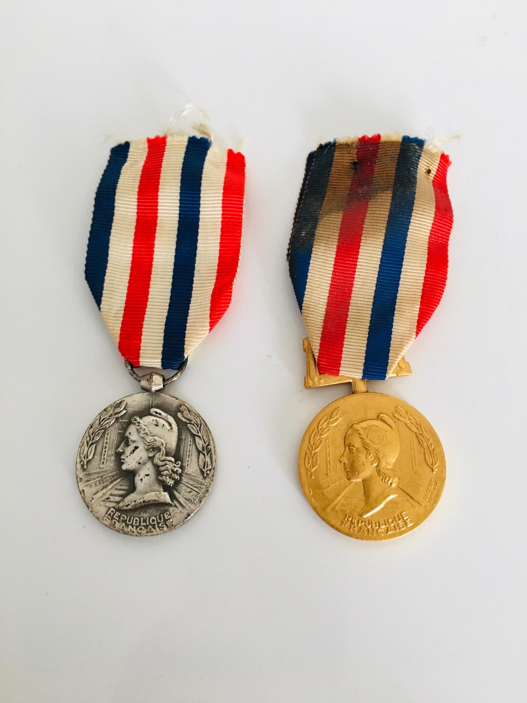 Set of Two French Railway Medals of Honor 1972 and 1982 / France Train ...