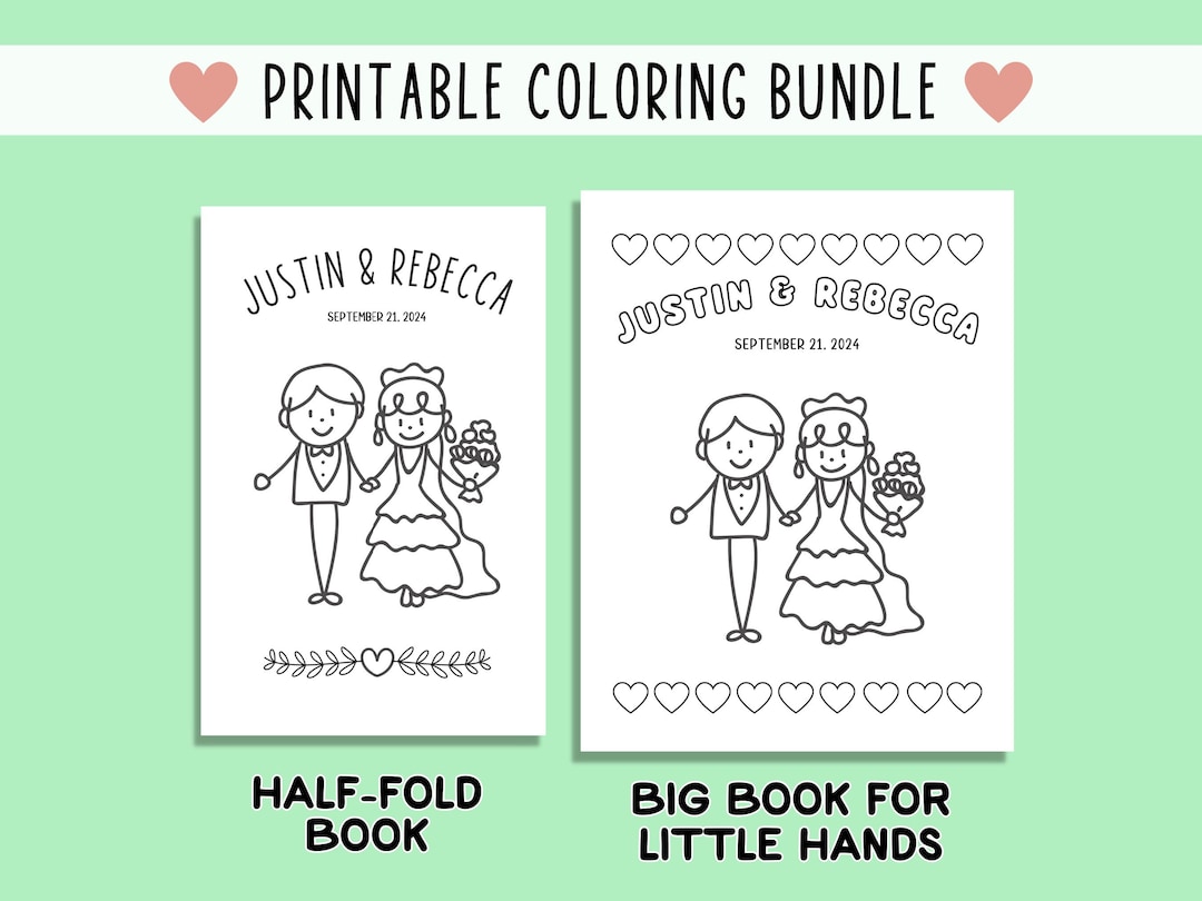Kids Wedding Activity Bundle Coloring Book Wedding Coloring Kids ...