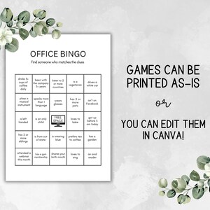 Editable Office Party Games for Work Party Ideas for Team Meeting Fun ...