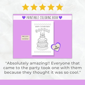 Personalized Birthday Coloring Book Custom Birthday Party Favors Kids ...