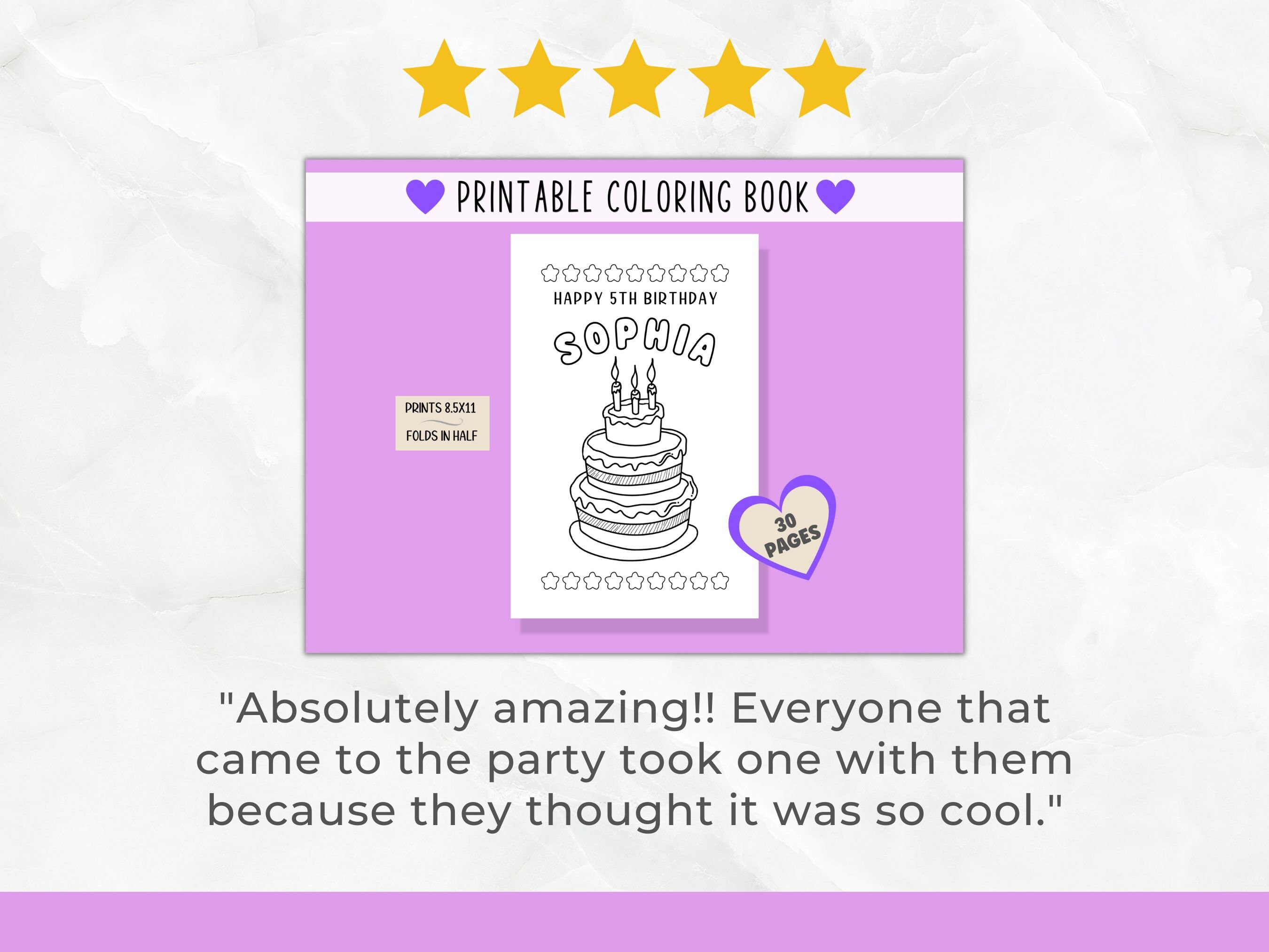 Personalized Birthday Coloring Book Custom Birthday Party Favors Kids ...