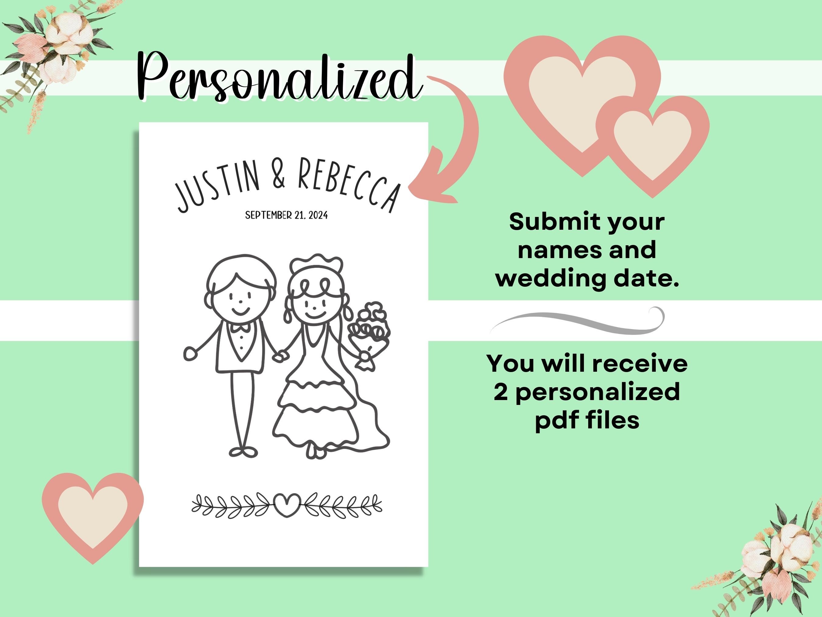 Kids Wedding Activity Bundle Coloring Book Wedding Coloring Kids ...