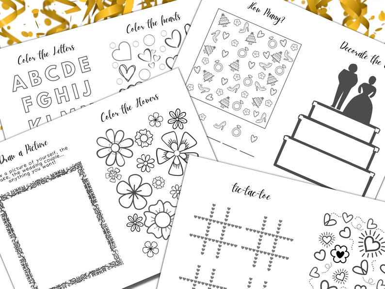 Kids Wedding Activity Book Download and Print Wedding Games - Etsy