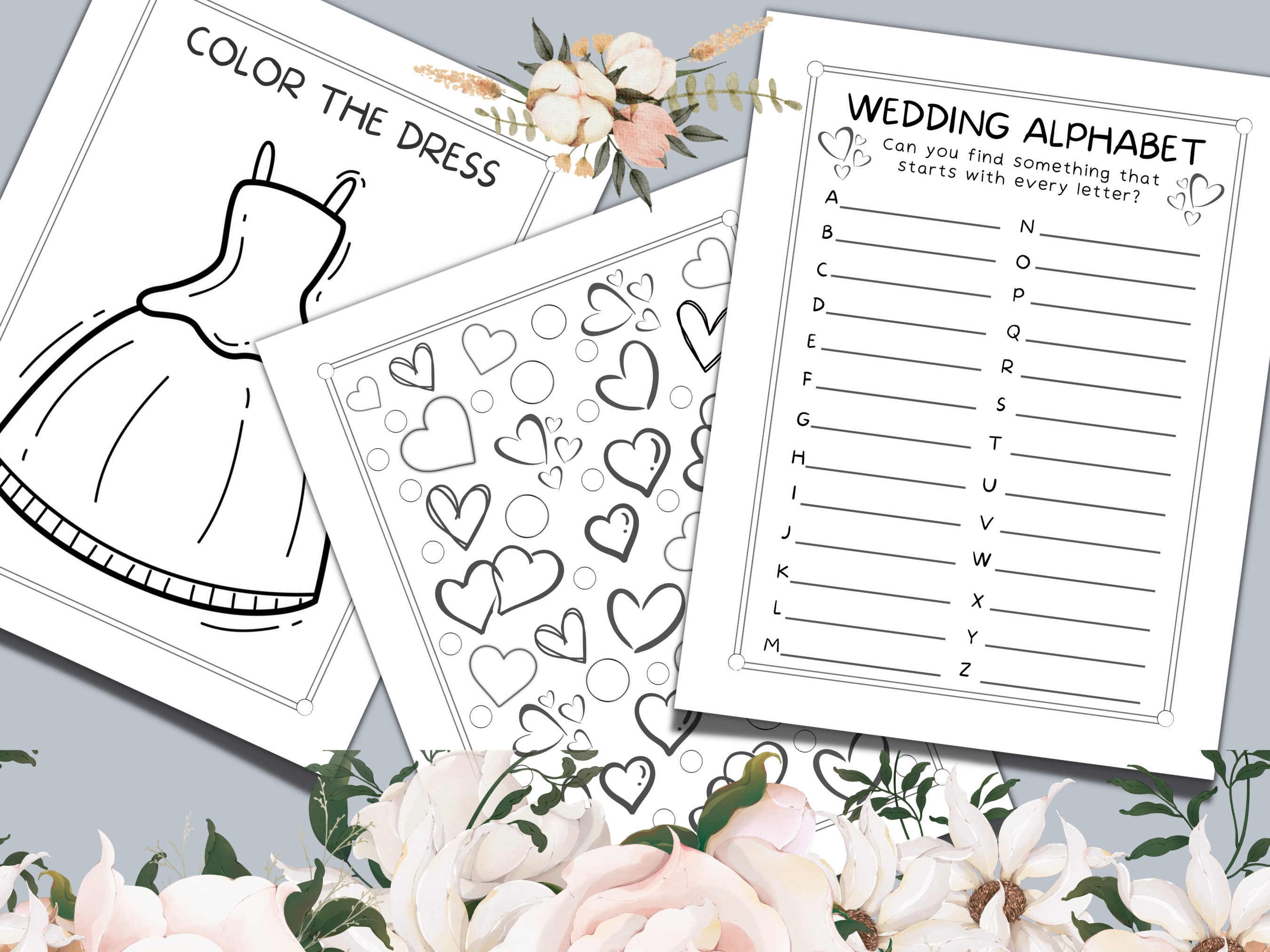 Kids Wedding Activity Book Printable, Wedding Games, Coloring Pages ...