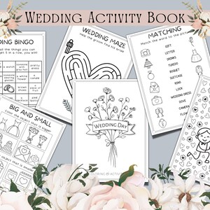 Kids Wedding Activity Book Printable, Wedding Games, Coloring Pages ...