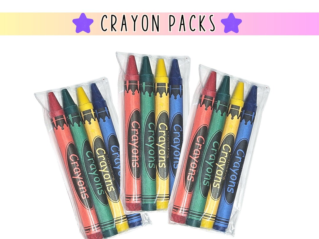 Bulk Crayons: Nontoxic Crayon 4-packs, Party Favors - Etsy