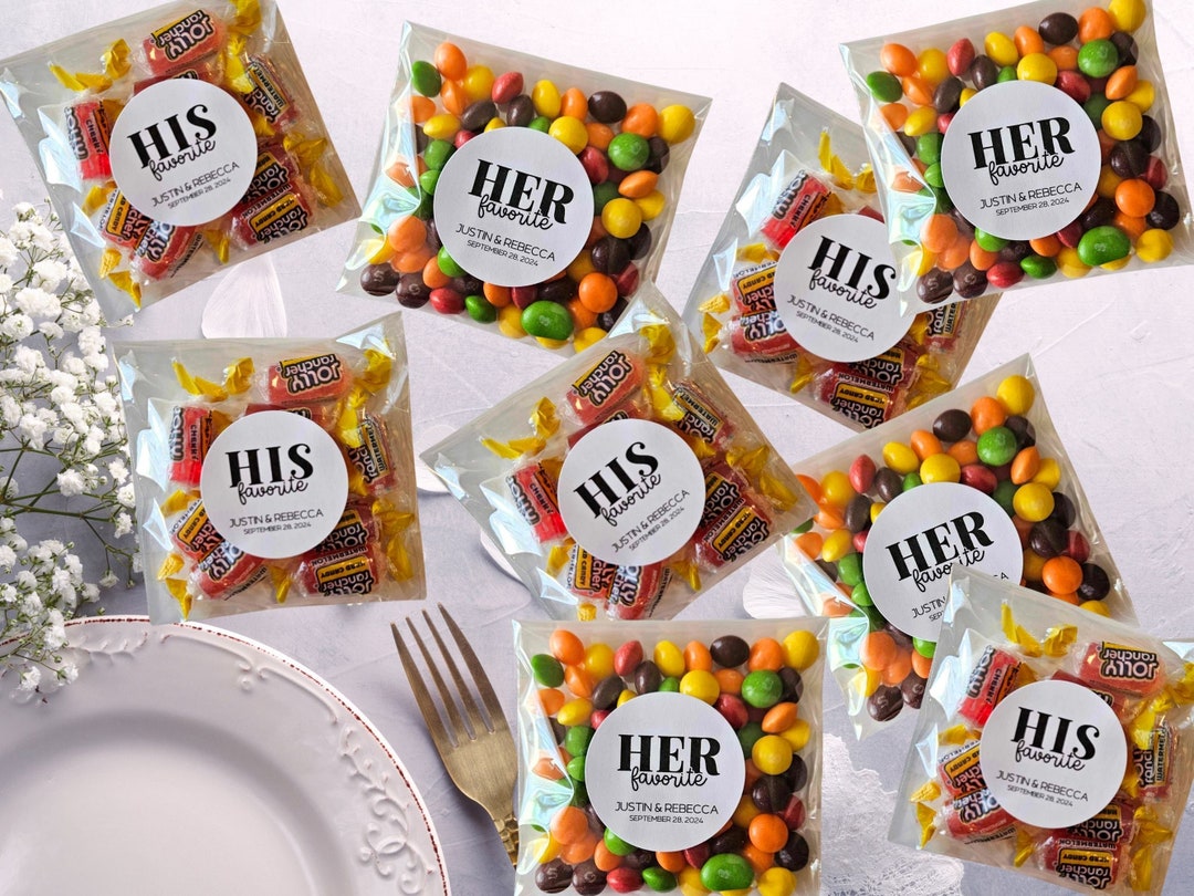 Personalized Wedding Favor Custom His Favorite Her Favorite Our ...