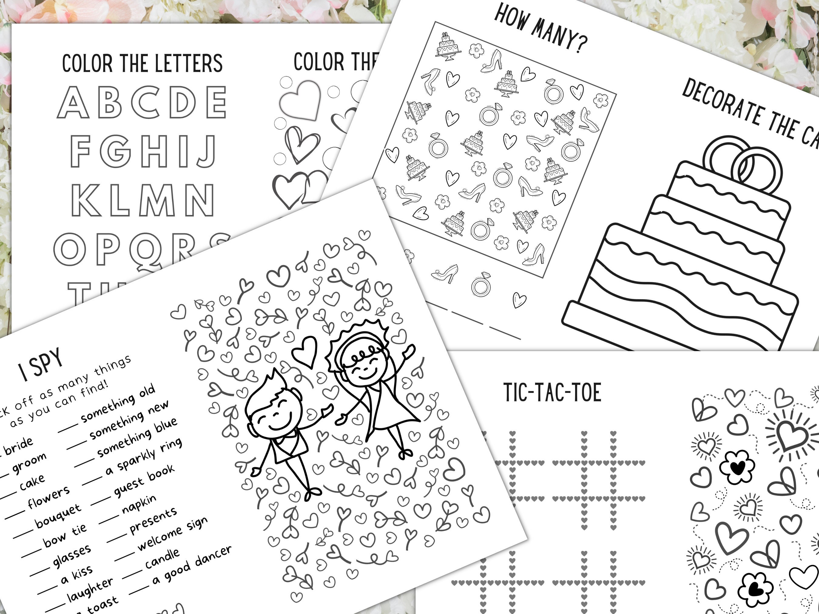 Kids Wedding Activities Wedding Coloring Kids Wedding Favors - Etsy ...