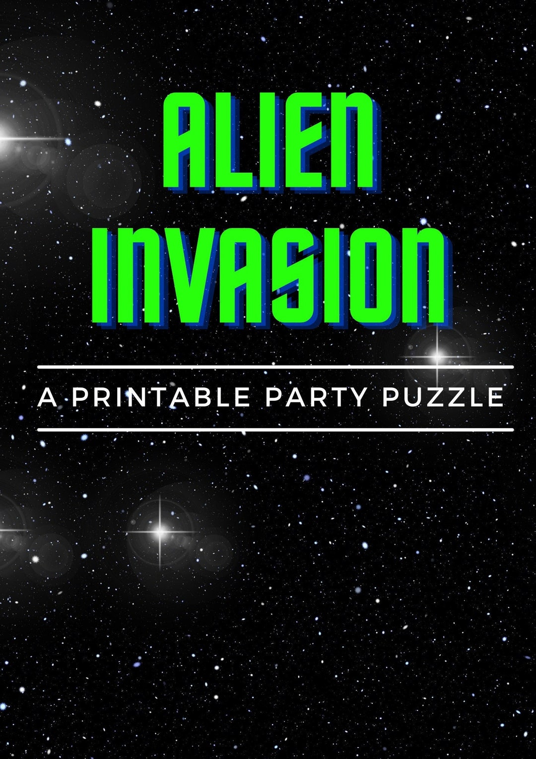Alien Invasion: A Printable Party Puzzle - Etsy