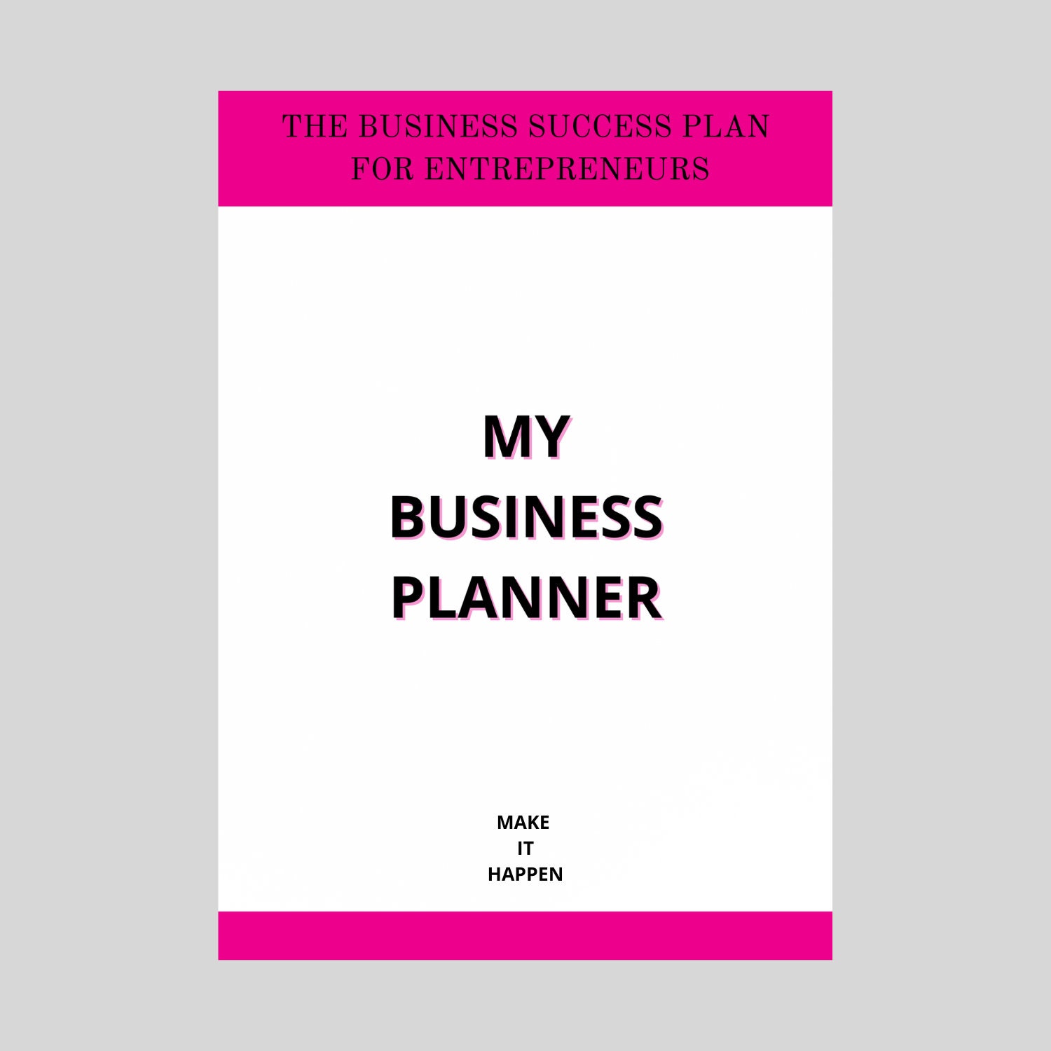 Business Success Plan for Entrepreneurs Instant Downloadable PDF and ...