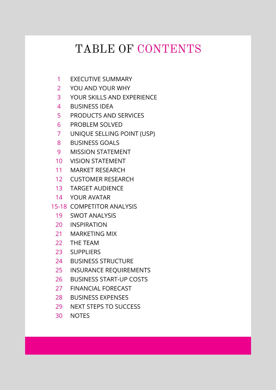 Business Success Plan for Entrepreneurs Instant Downloadable PDF and ...