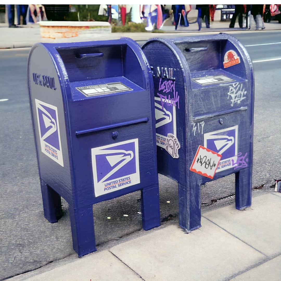 1/8 USPS Post Box Miniature for Fingerboarding or Dioramas. - Etsy