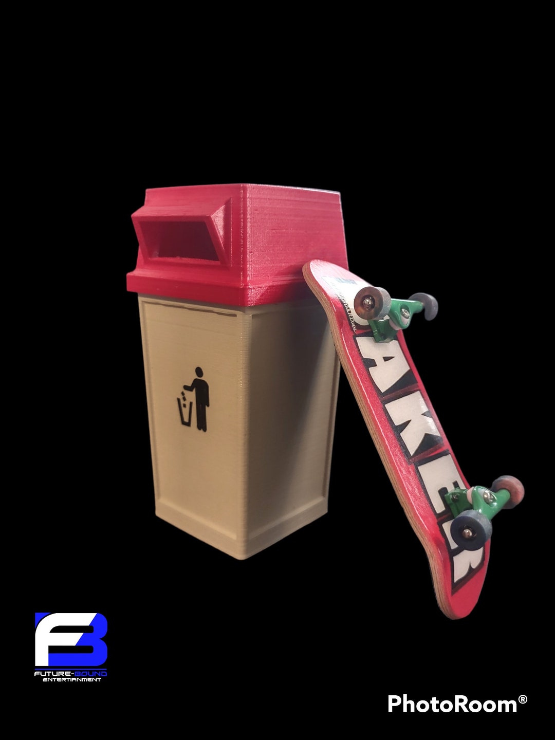 Miniature Park Trash Bin (municipal Edition) 1:8 Scale for Fingerboards ...