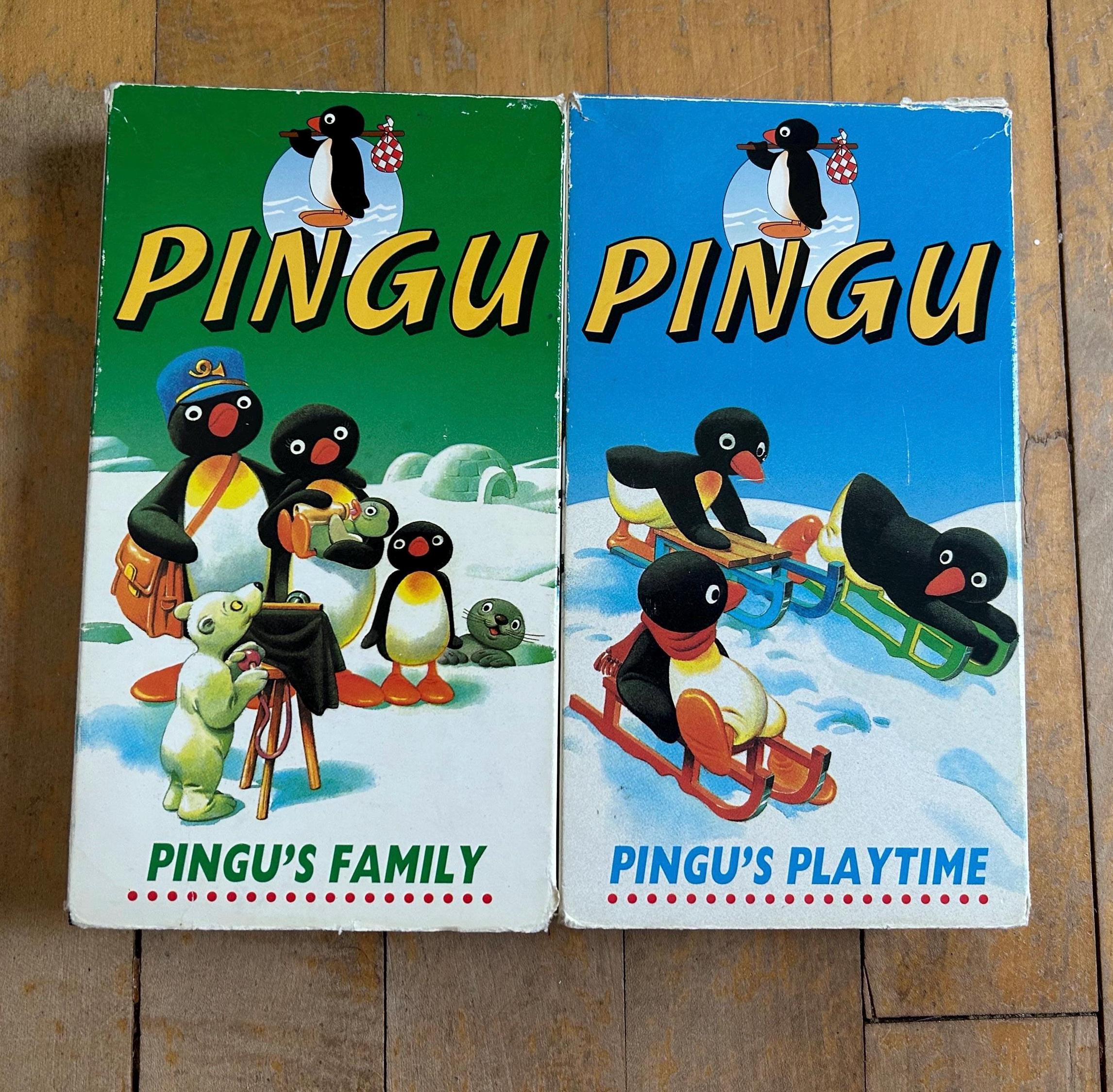 90's Pingu VHS Video Tapes Pair Cartoon Kids Children Pingus Family ...