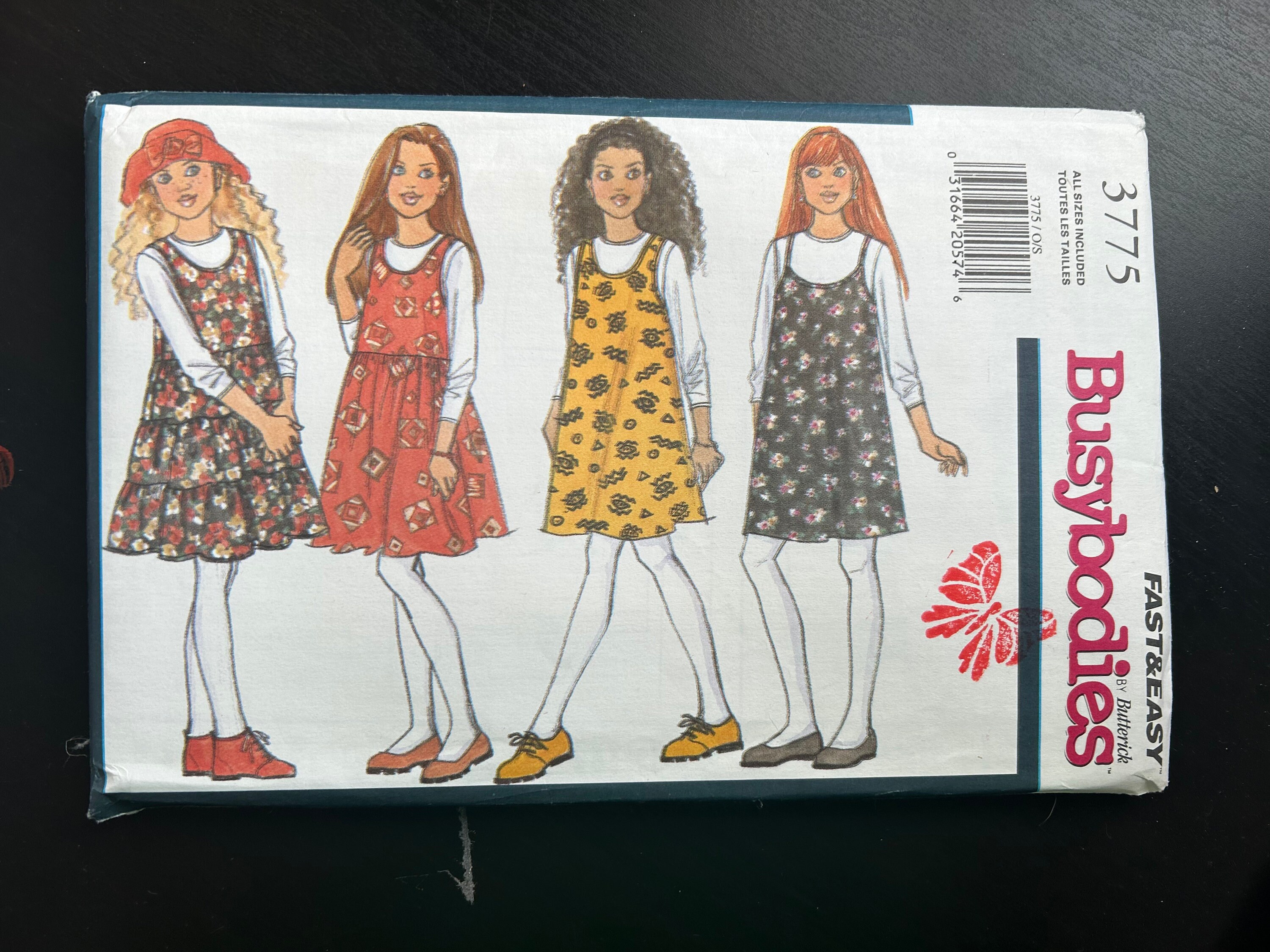Butterick Busybodies Pattern 3775 Girls' Jumper & Top Sizes 7-14 - Etsy