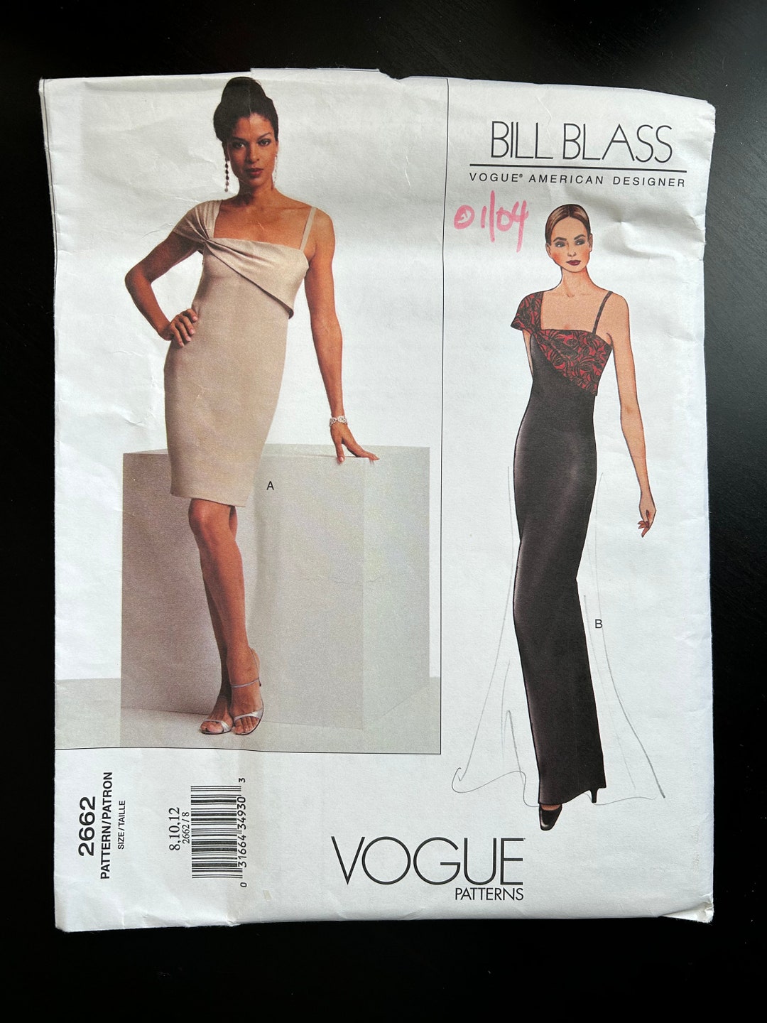 Vintage Vogue #2662 Sewing Pattern From 2002 Bill Blass Evening Dresses ...