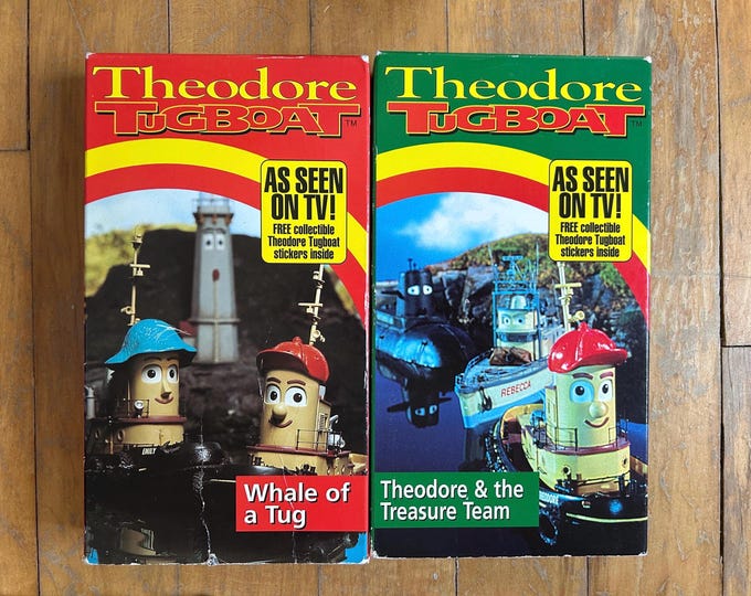 2000's Theodore Tugboat VHS PBS Pair of 2 Whale of a Tug / Theodore ...
