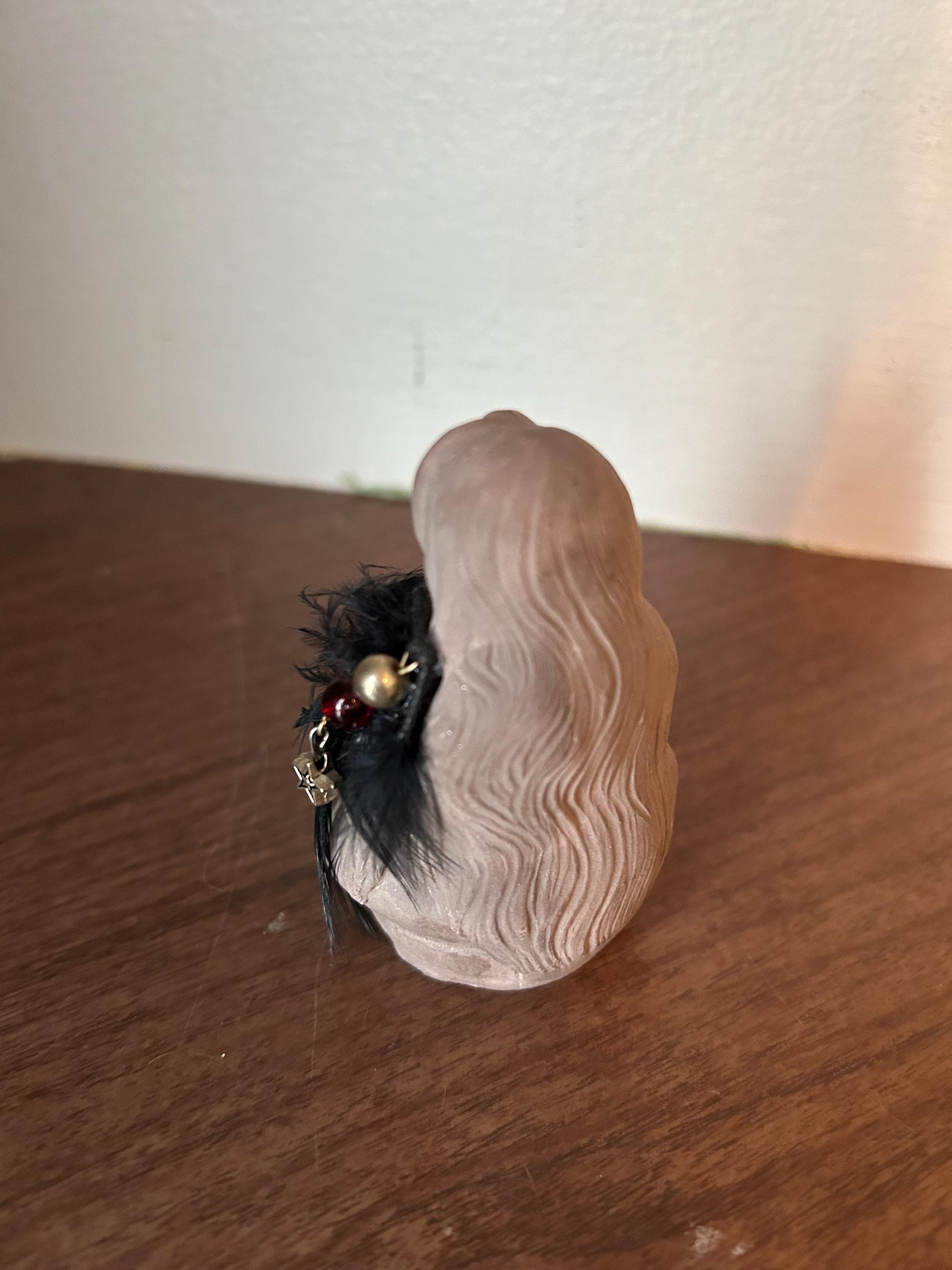 Morrigan Raven Goddess Celtic Raven With Feather Gypsum Stone Altar ...