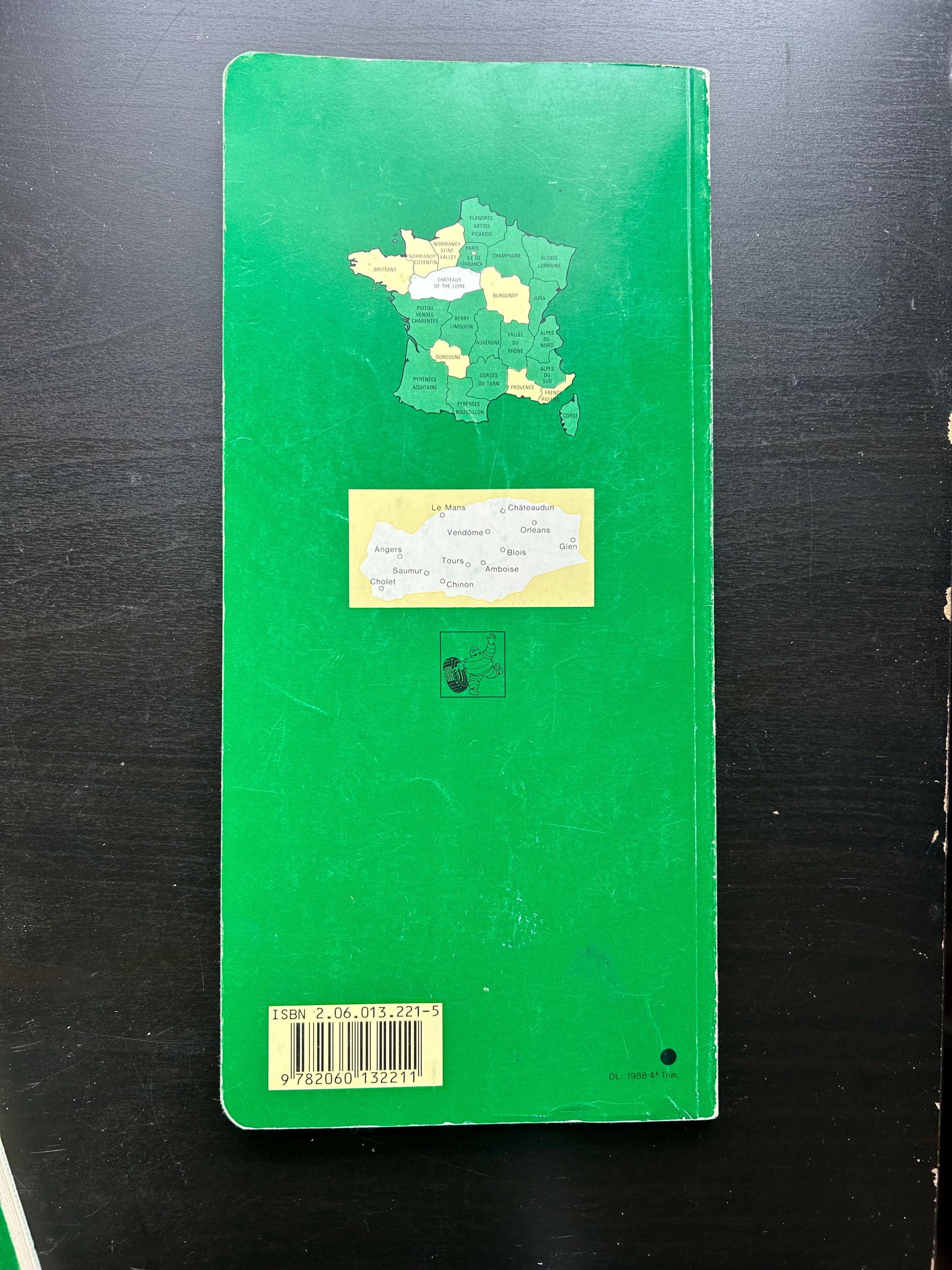 1st Edition Michelin Tyre Tourist Guide: Chateau of the Loire Paperback ...
