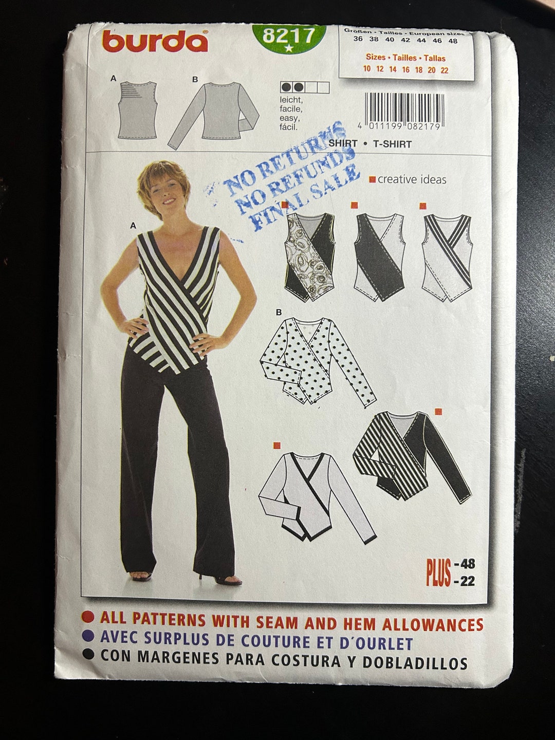 Burda #8217 Sewing Pattern for Tight-fitting Women's Size 10-22 Plus ...