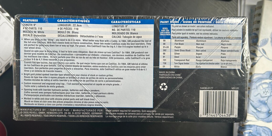 Custom Cadillac Lowrider Galaxie Purple New SEALED in Box Car Model Kit ...