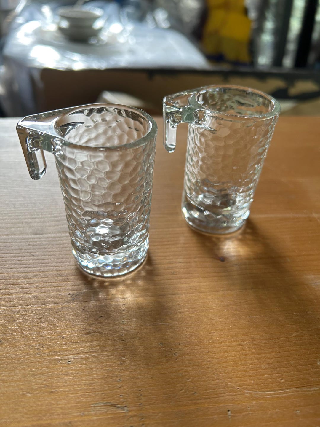 Vintage Libbey Glass Textured Dimpled Hammered Shot Glasses With ...