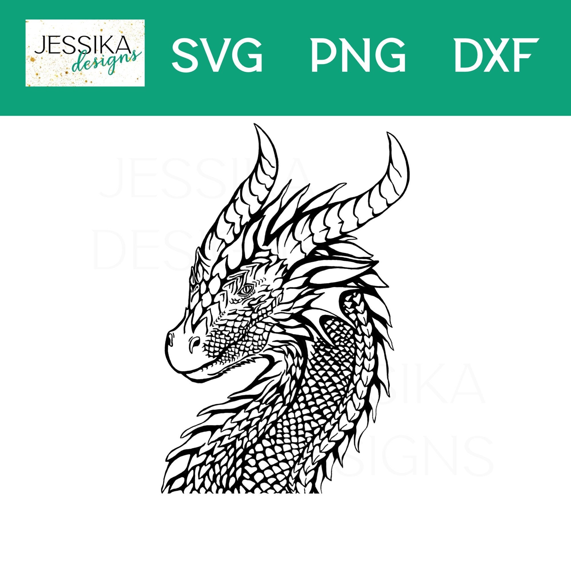 Dragon SVG PNG DXF - Etsy