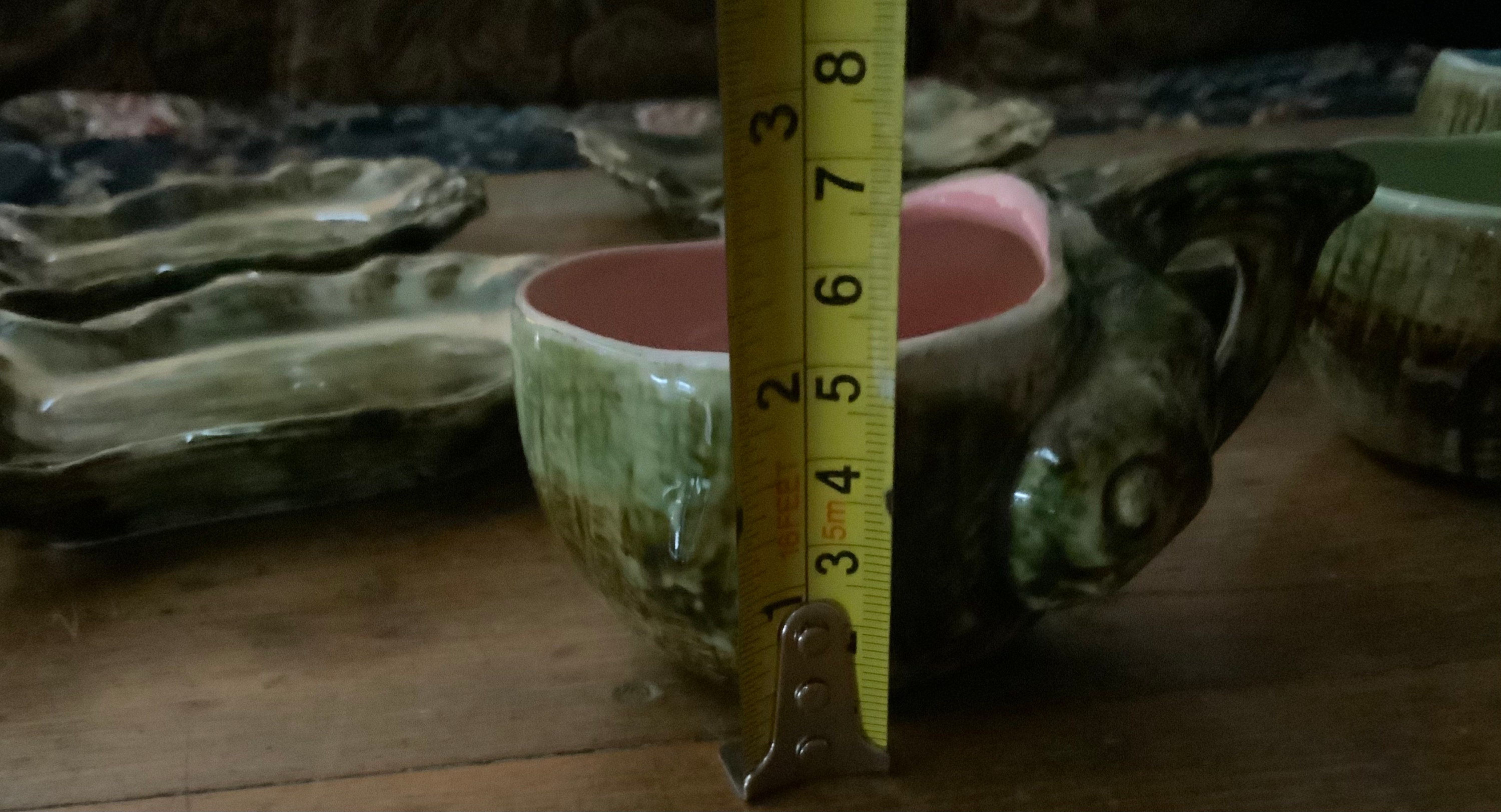 Wonderful Japanese Conch Shell Green Pottery Cups and Saucers - Etsy