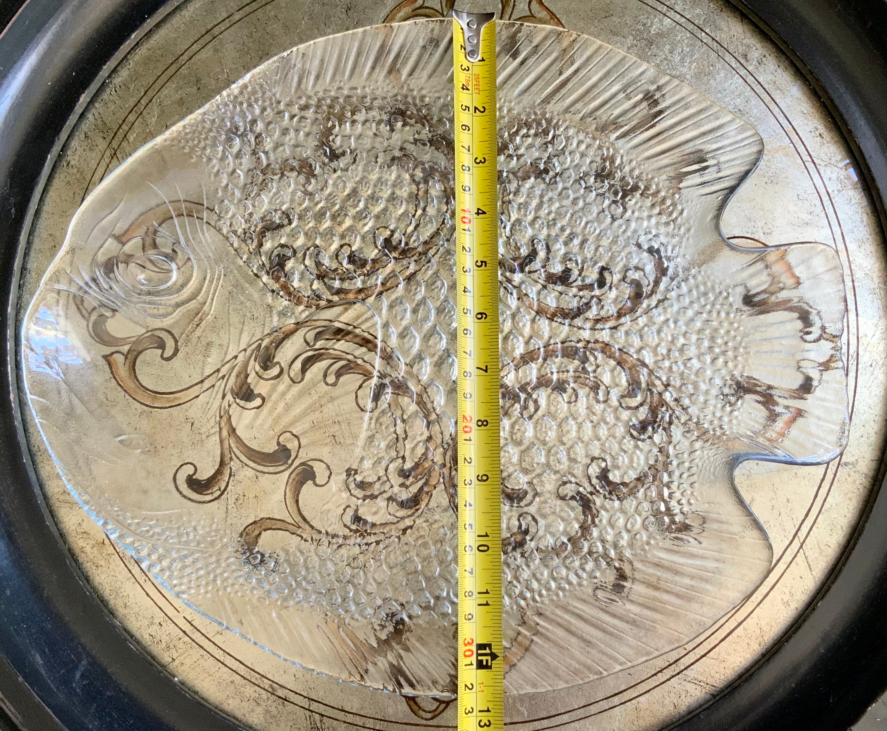 Fantastic Nine Piece Arcoroc Poisson Series Serving Set Fish Pattern ...