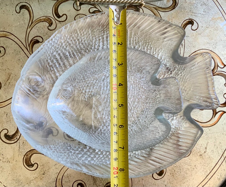 Fantastic Nine Piece Arcoroc Poisson Series Serving Set Fish Pattern ...