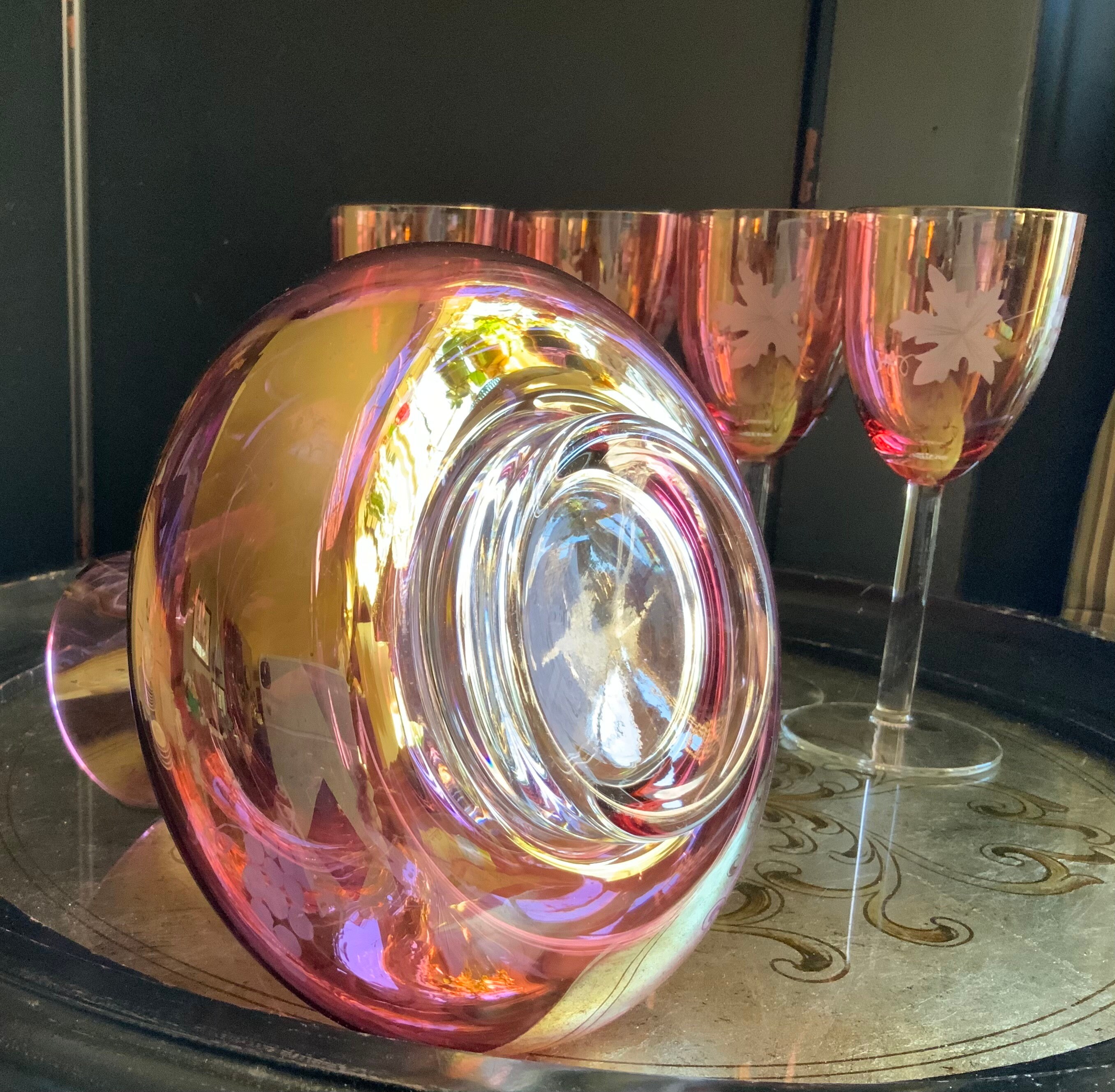 Gorgeous Roscher & Co Rose De France Etched Wine Decanter and Wine ...