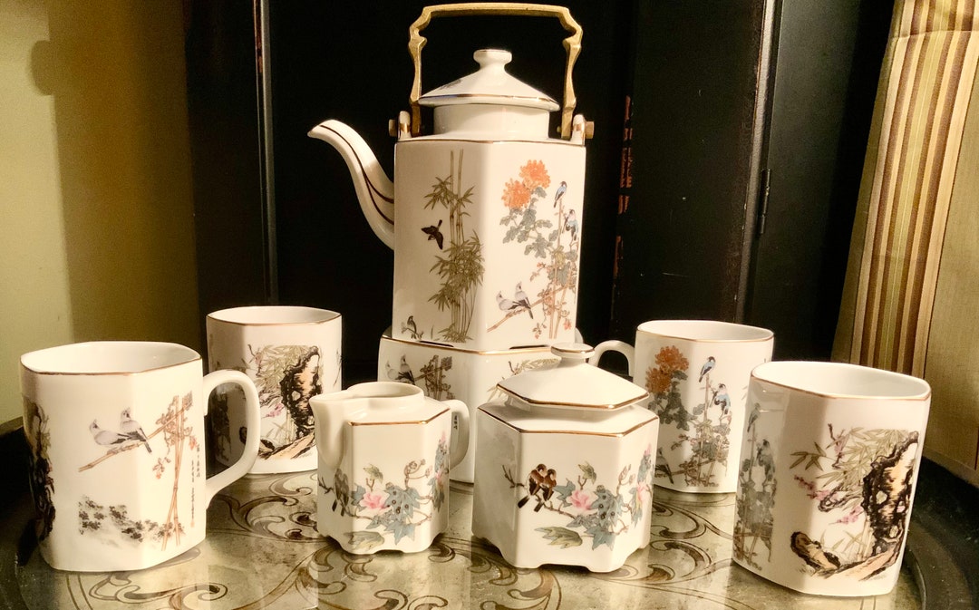 Wonderful 10 Piece Japanese Coffee Set Asian Tea Set Decorated in ...