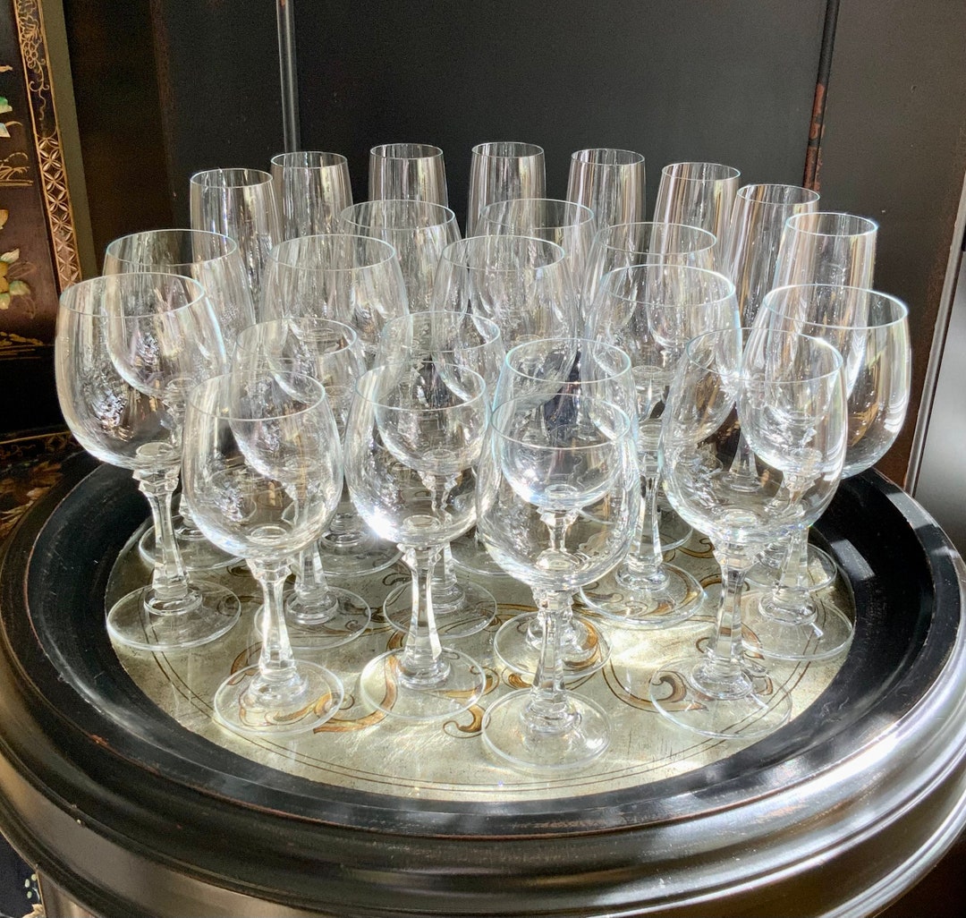 Amazing 24 Piece Towle Austria Crystal Barware Set ~ Includes 6 Wine ...