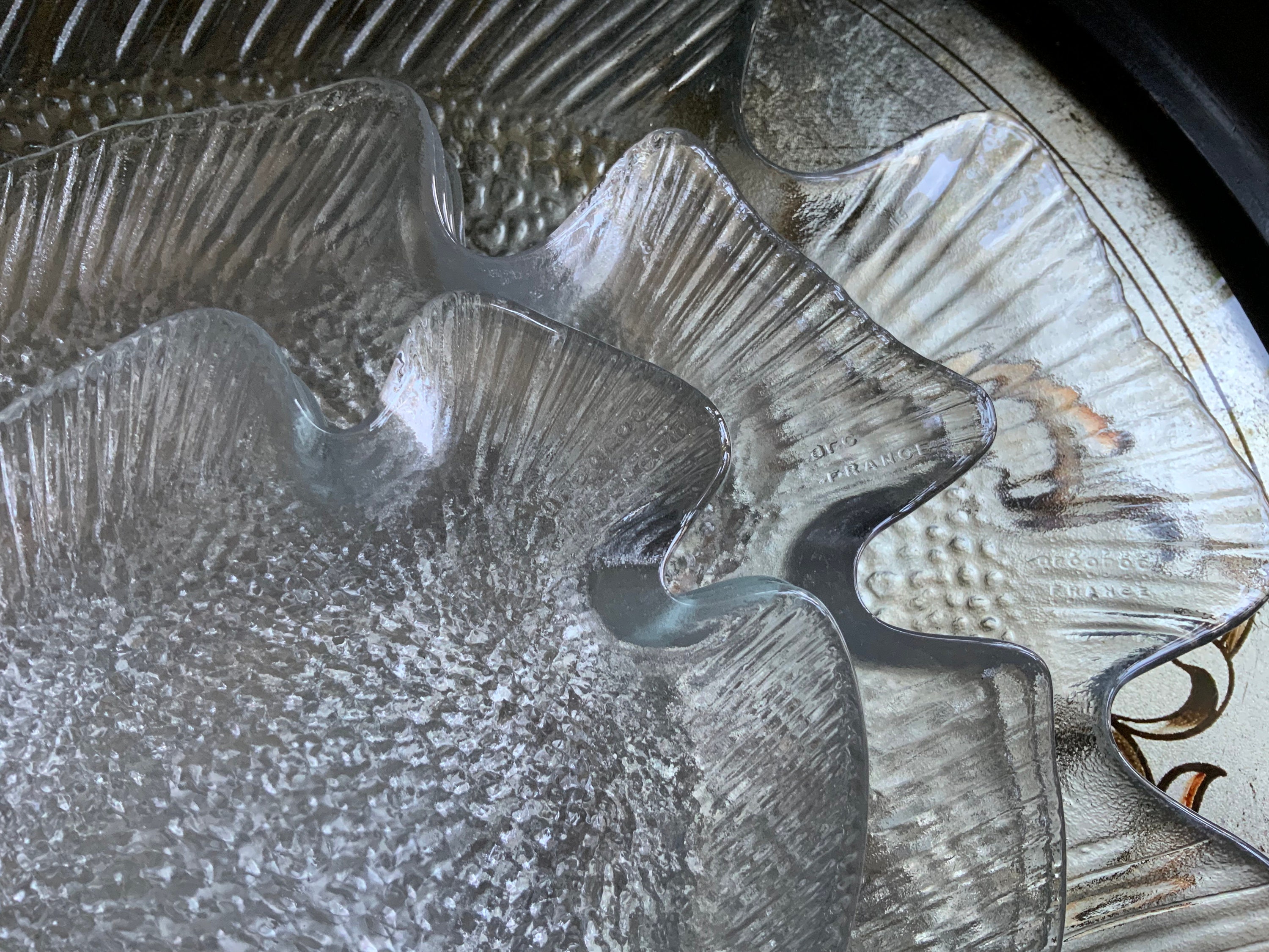 Fantastic Nine Piece Arcoroc Poisson Series Serving Set Fish Pattern ...