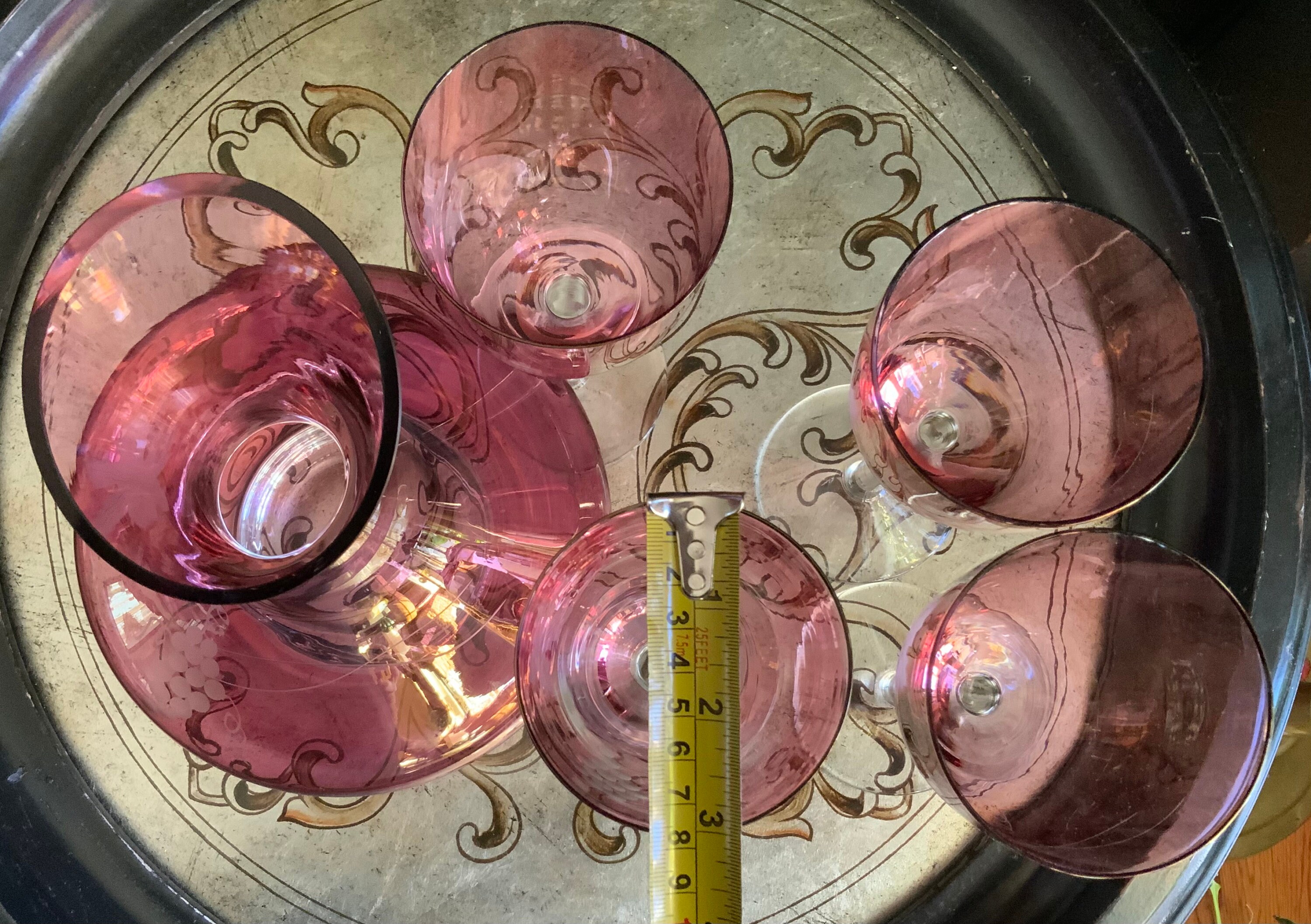 Gorgeous Roscher & Co Rose De France Etched Wine Decanter and Wine ...