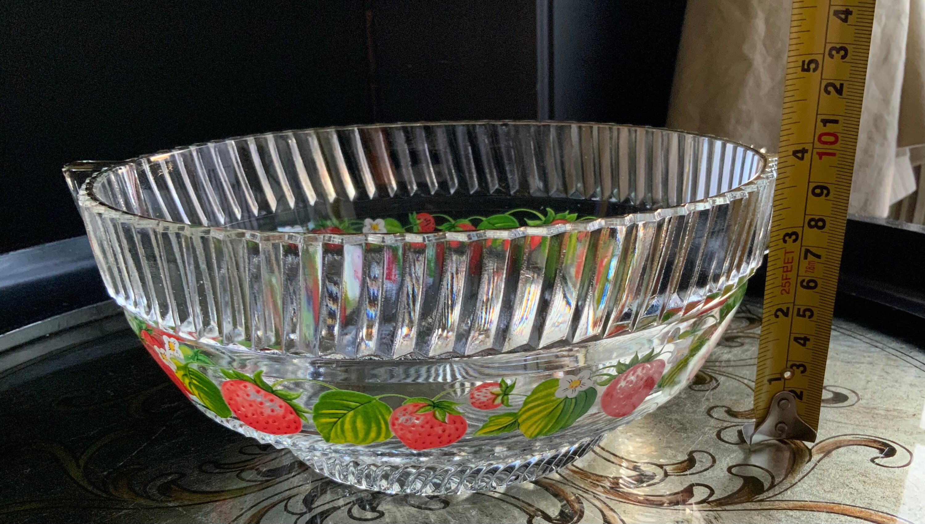 Charming Vintage 7 Piece Gold Trim, Handled Berry Bowl Set Hand Painted ...