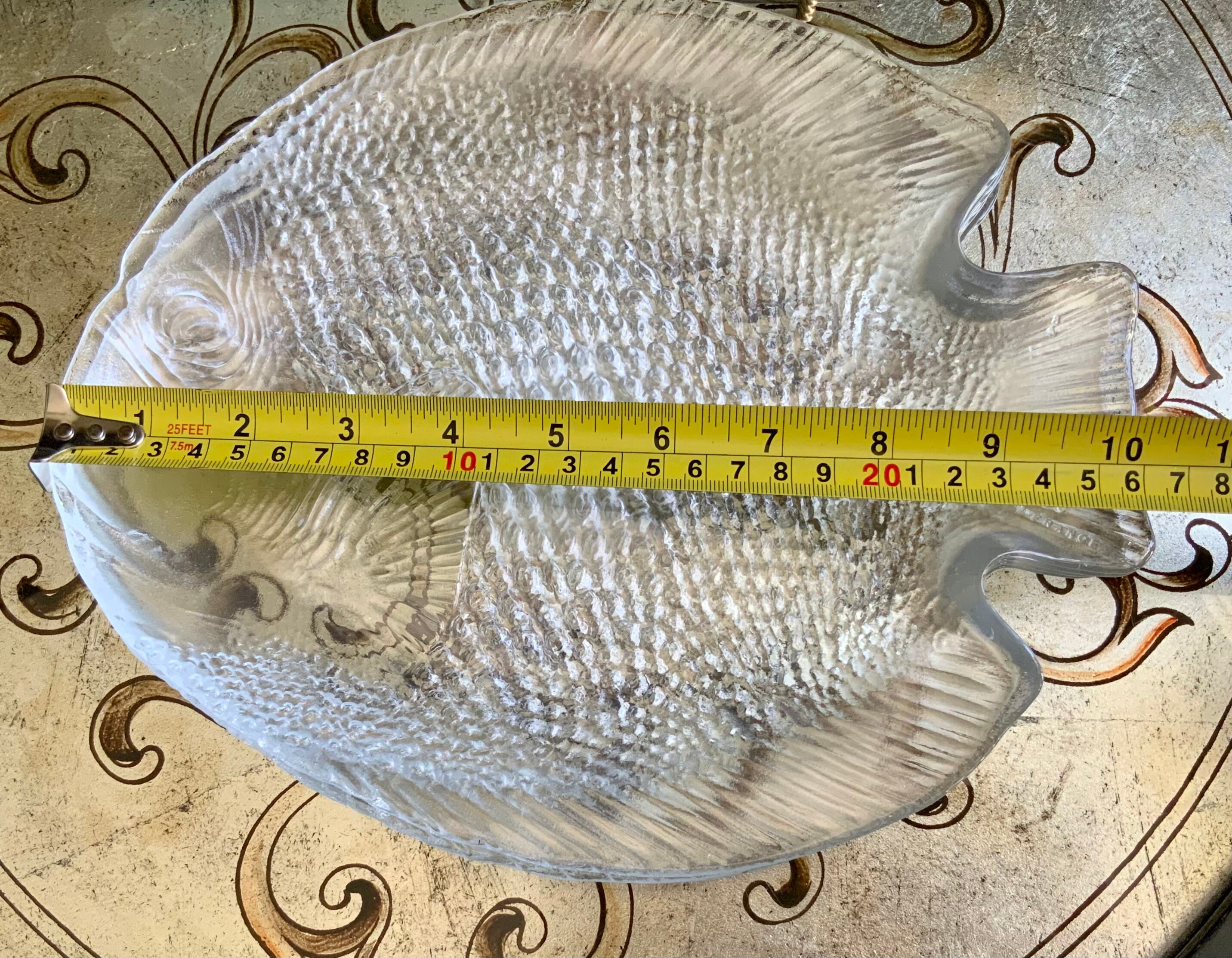 Fantastic Nine Piece Arcoroc Poisson Series Serving Set Fish Pattern ...