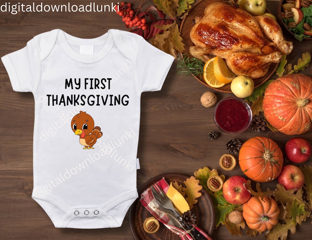 My First Thanksgiving PNG SVG Sublimation Instant Download Cut File ...
