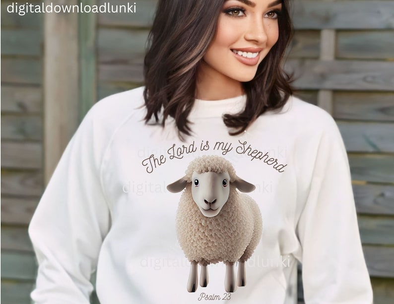 The Lord is My Shepherd PNG Sublimation Download Easter Christian T ...
