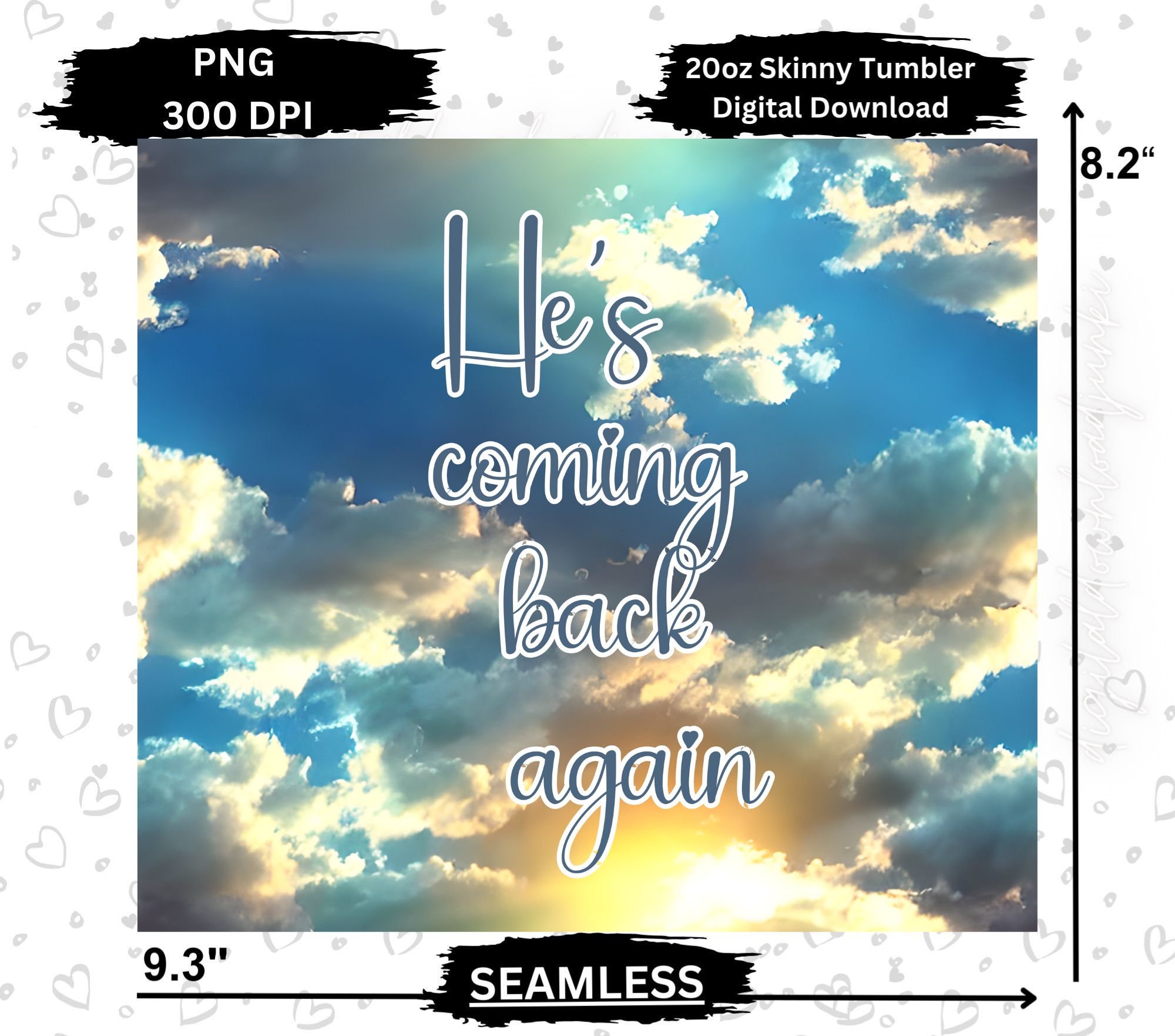He's Coming Back Again PNG Instant Seamless Sublimation - Etsy