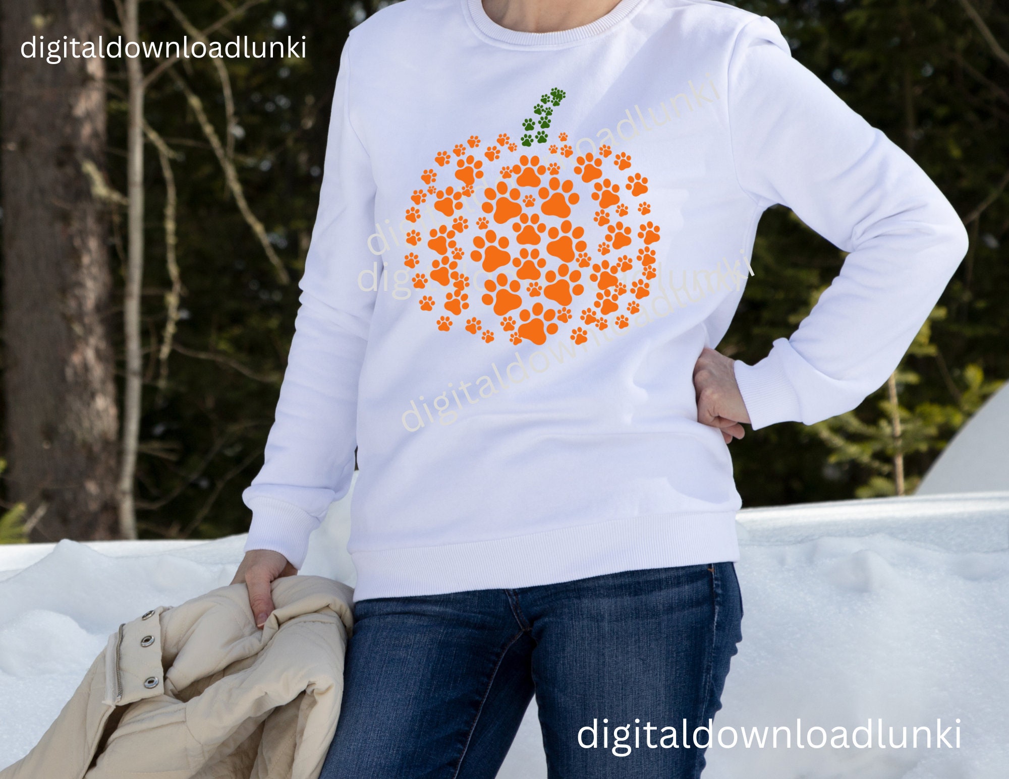 Pumpkin Paw Print Instant PNG Sublimation Download Dog Paw - Etsy