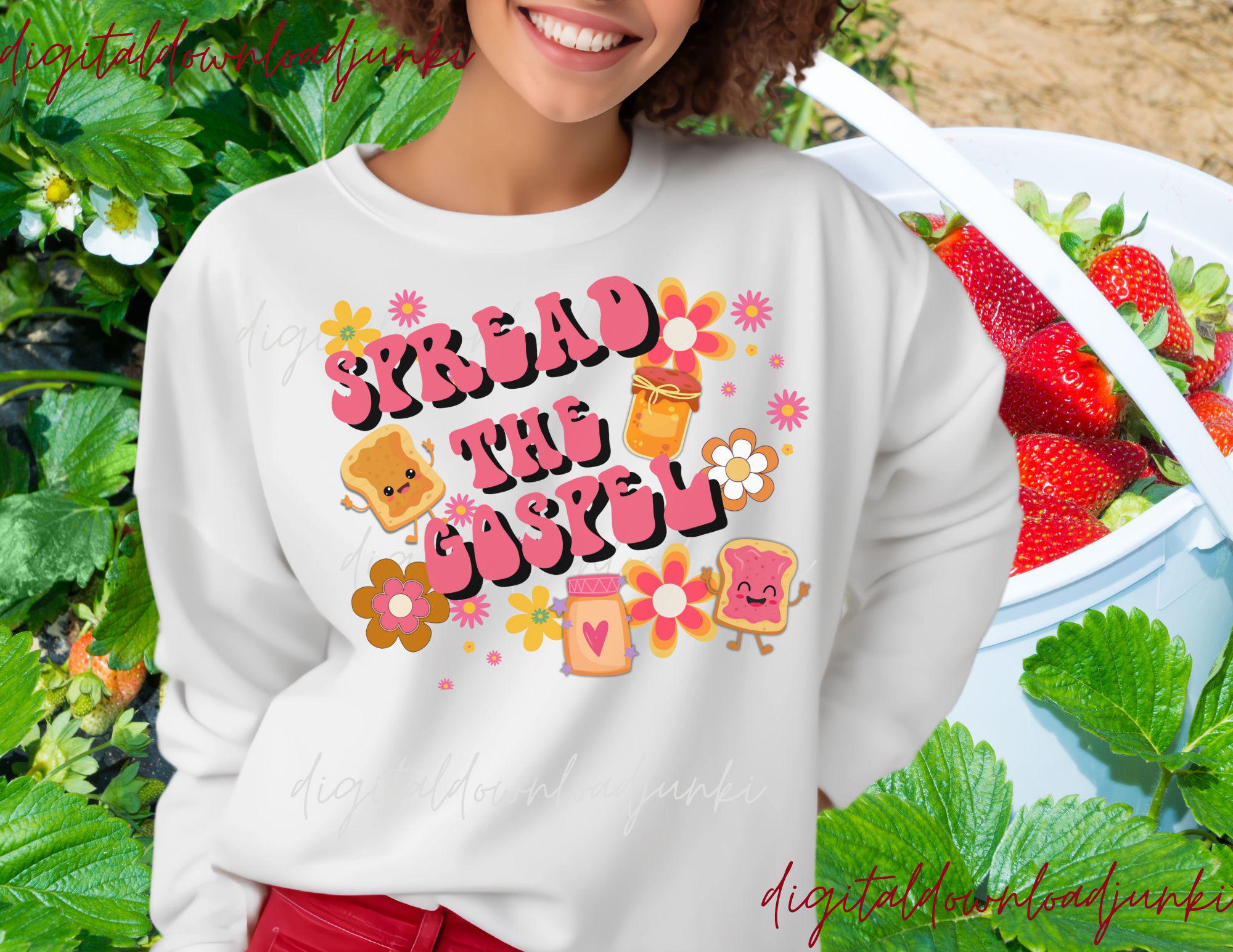 Spread the Gospel Retro PNG Instant Sublimation Download Christian T ...