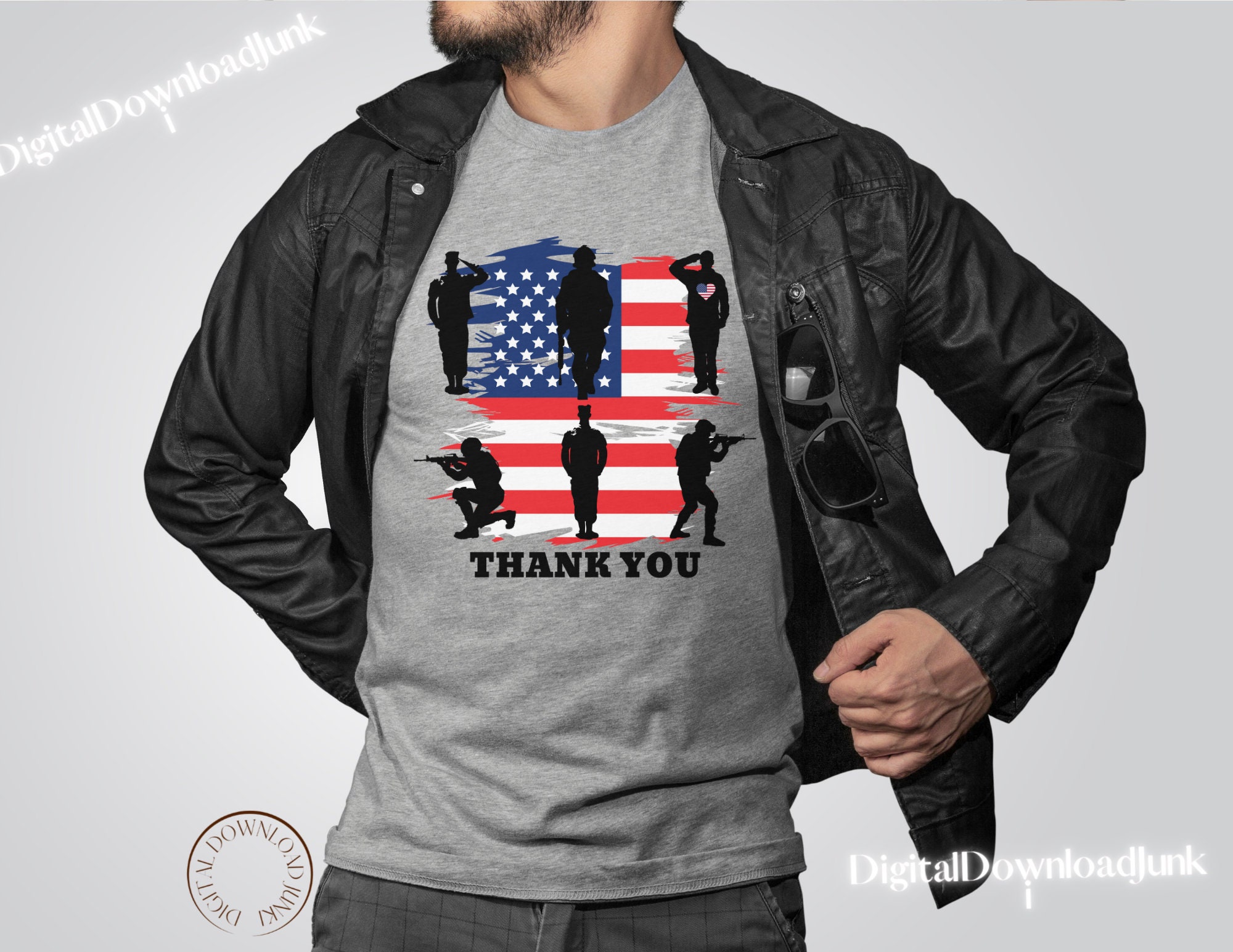 Memorial Day USA Flag Thank You Png Sublimation Instant Download Red ...