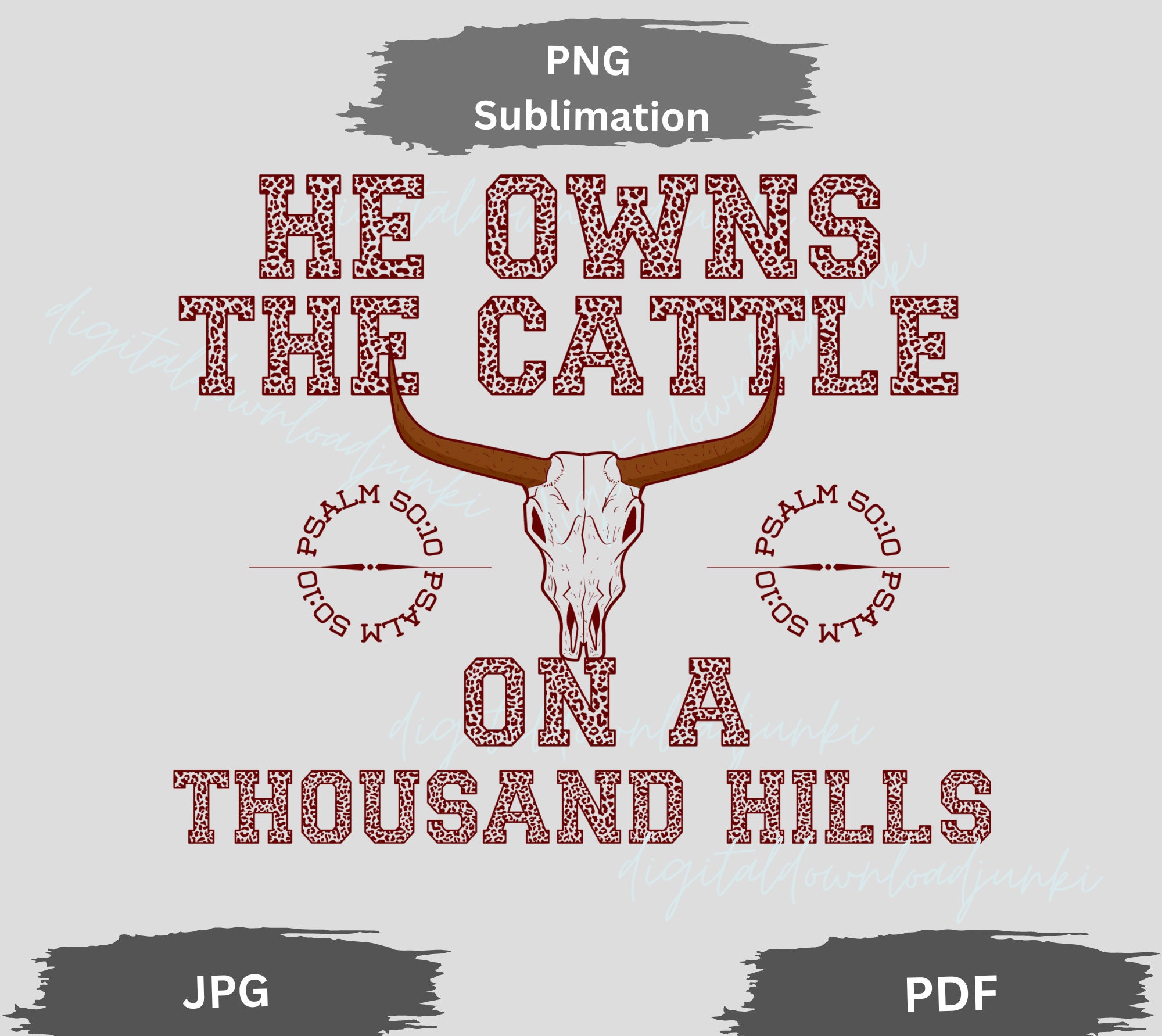 Er besitzt The Cattle on a Thousand Hills Sublimation PNG Leopard print ...