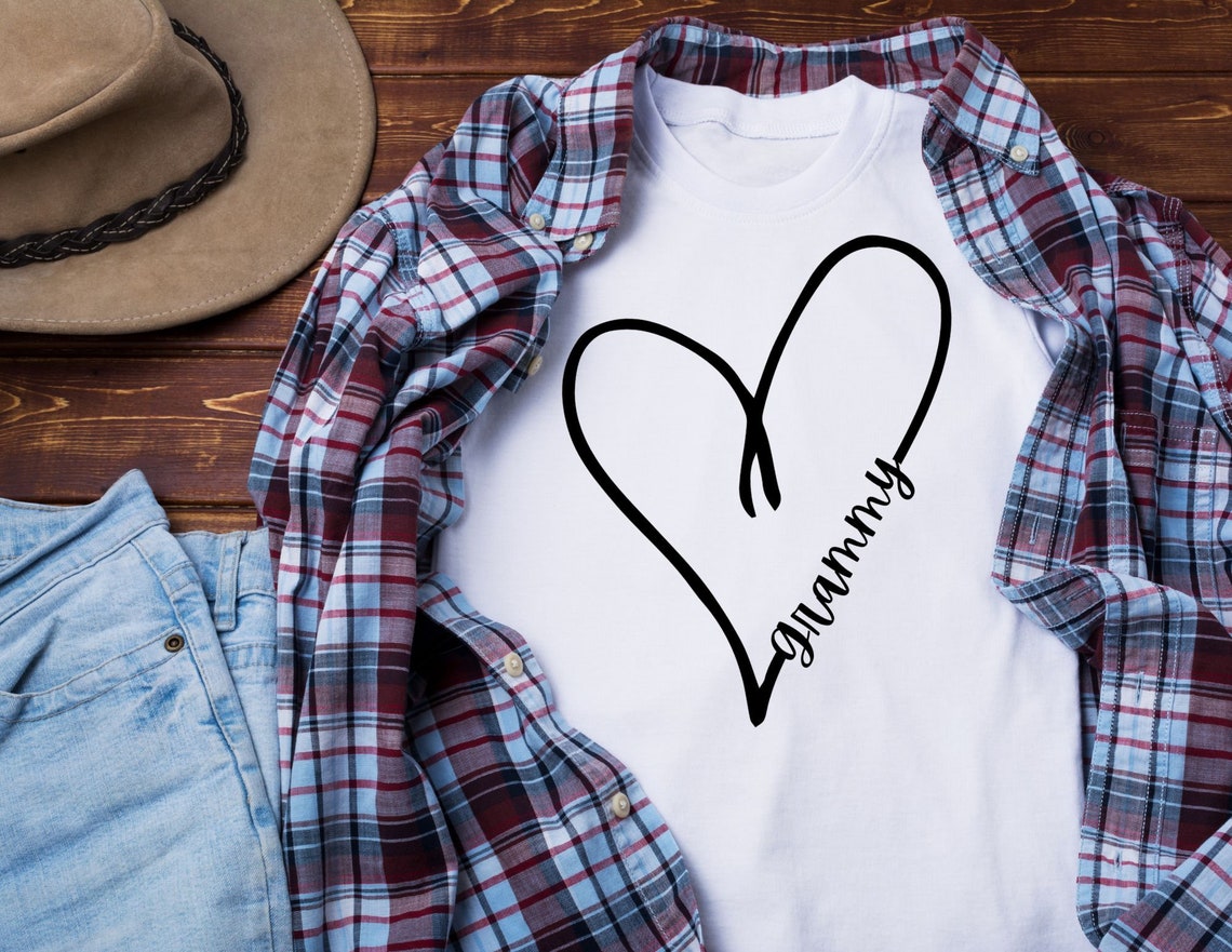 Grammy Name in Heart Instant PNG Sublimation Download - Etsy