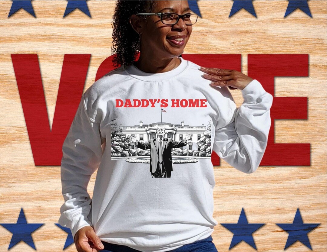 Daddys Home Trump White House- Pink Red Trump 2024 MAGA Supporter Election 2024 PNG Instant ...