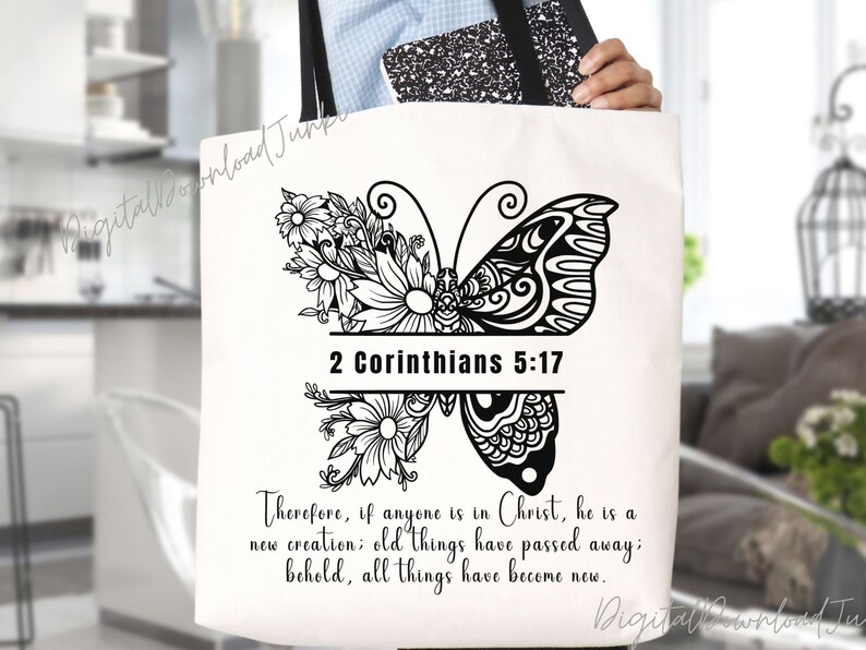 2 Corinthians 5:17 Butterfly PNG Sublimation Instant Download Christian ...